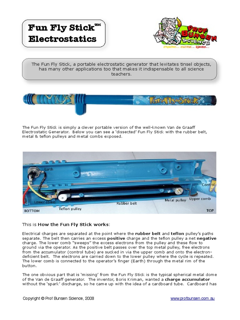 Fun Fly Stick Educational | PDF | Electric Charge | Electrostatics