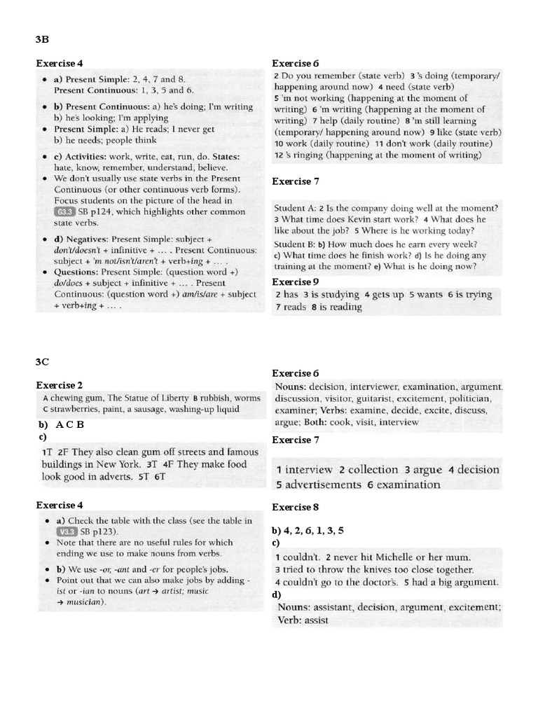 Answer Key Unit 3 | PDF | Teaching Methods & Materials