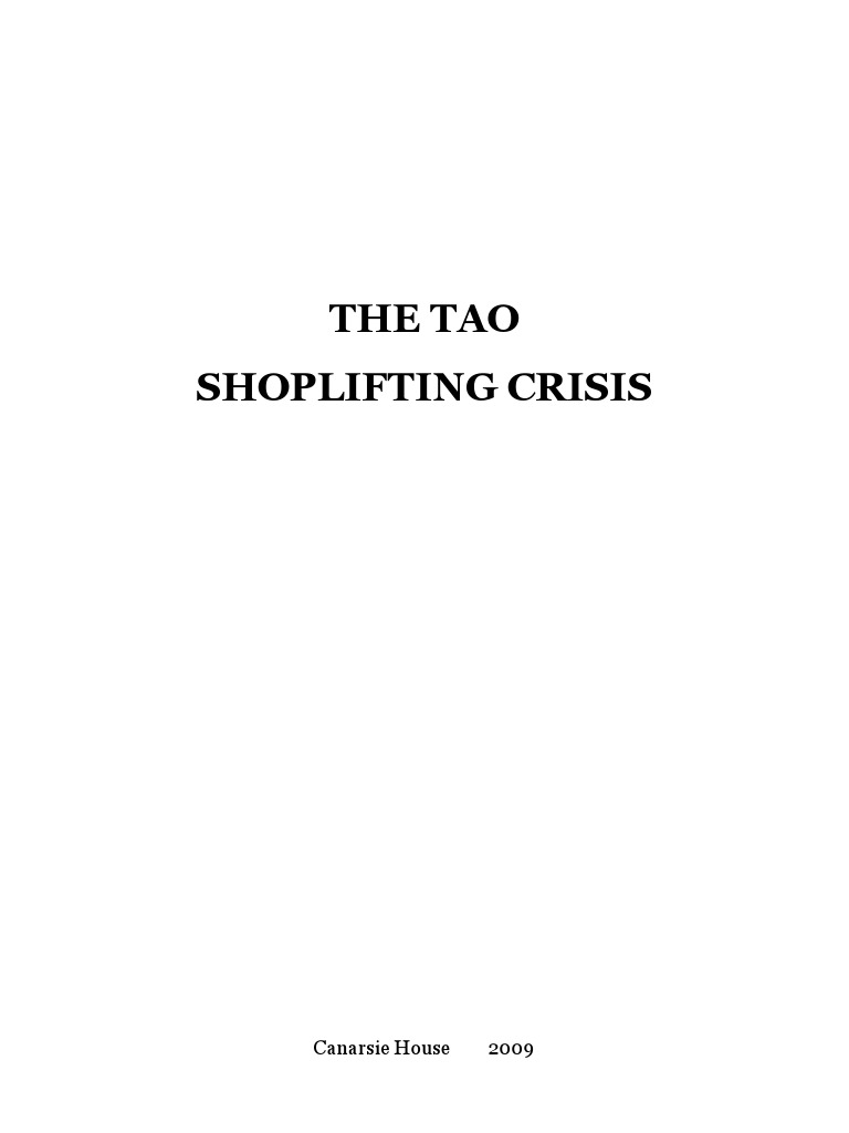 The Tao Shoplifting Crisis | PDF | Larceny | Lawyer
