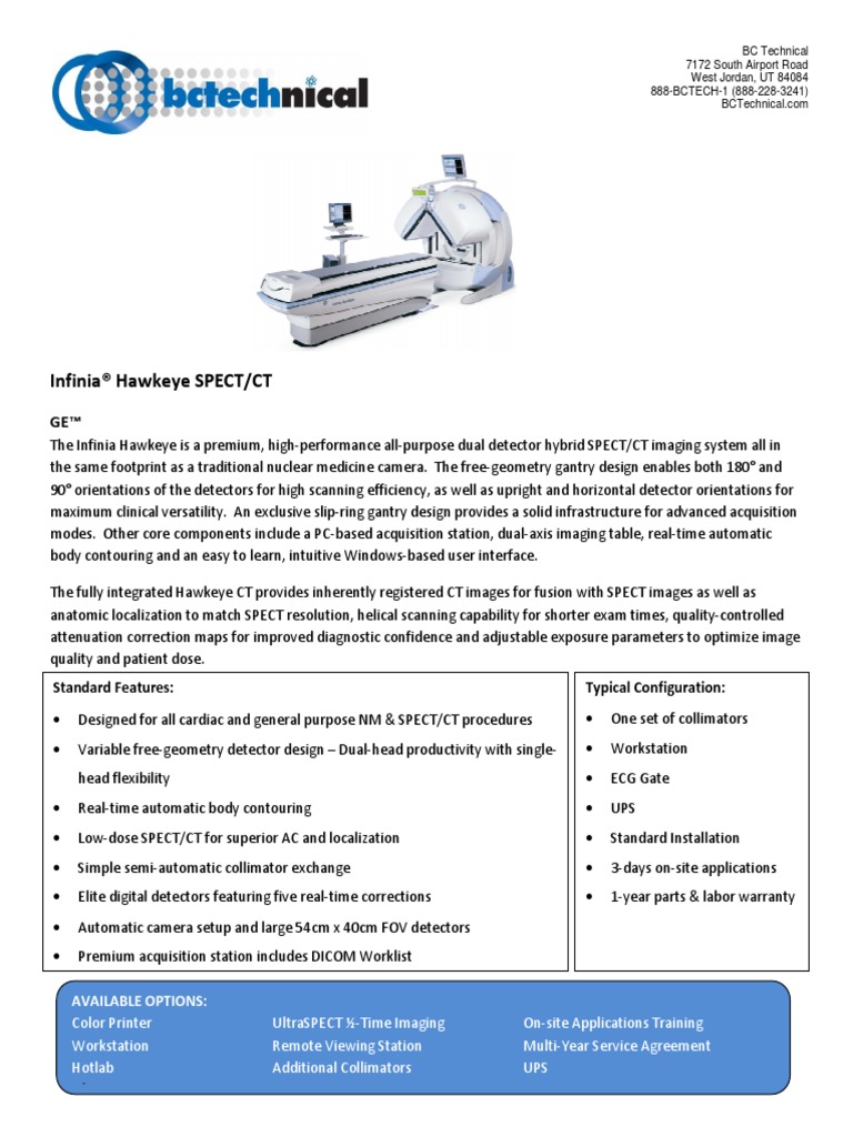 Cut Sheet GE Infinia Hawkeye | Ct Scan | Medical Imaging