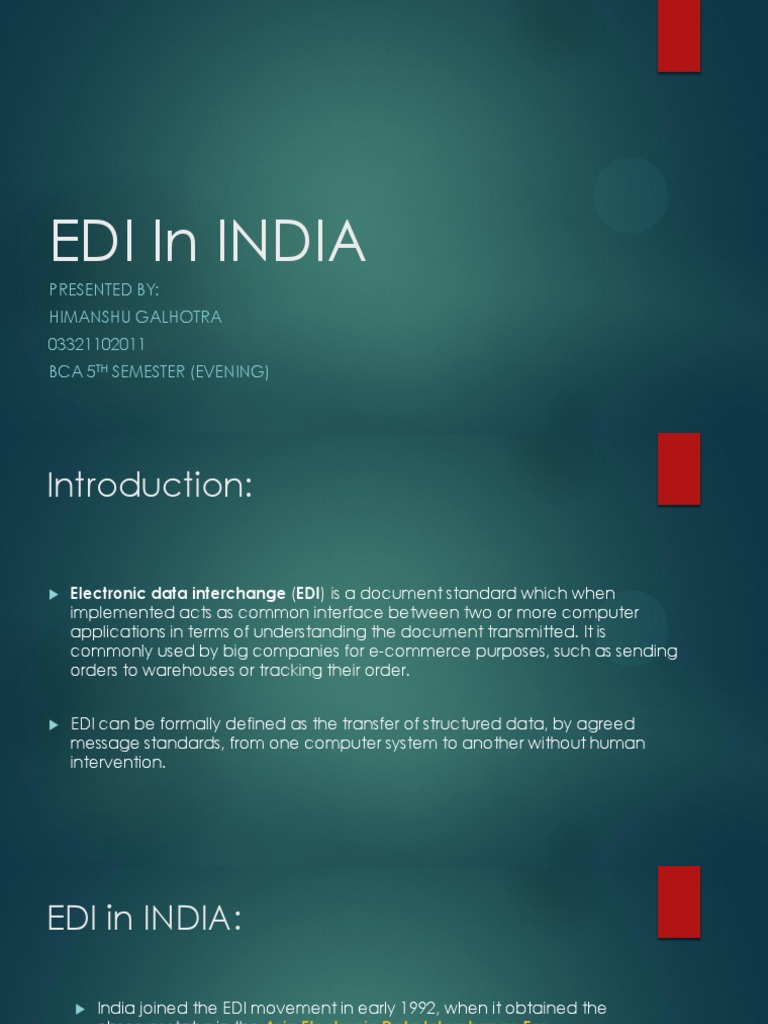 Edi in India | PDF | Electronic Data Interchange | E Commerce