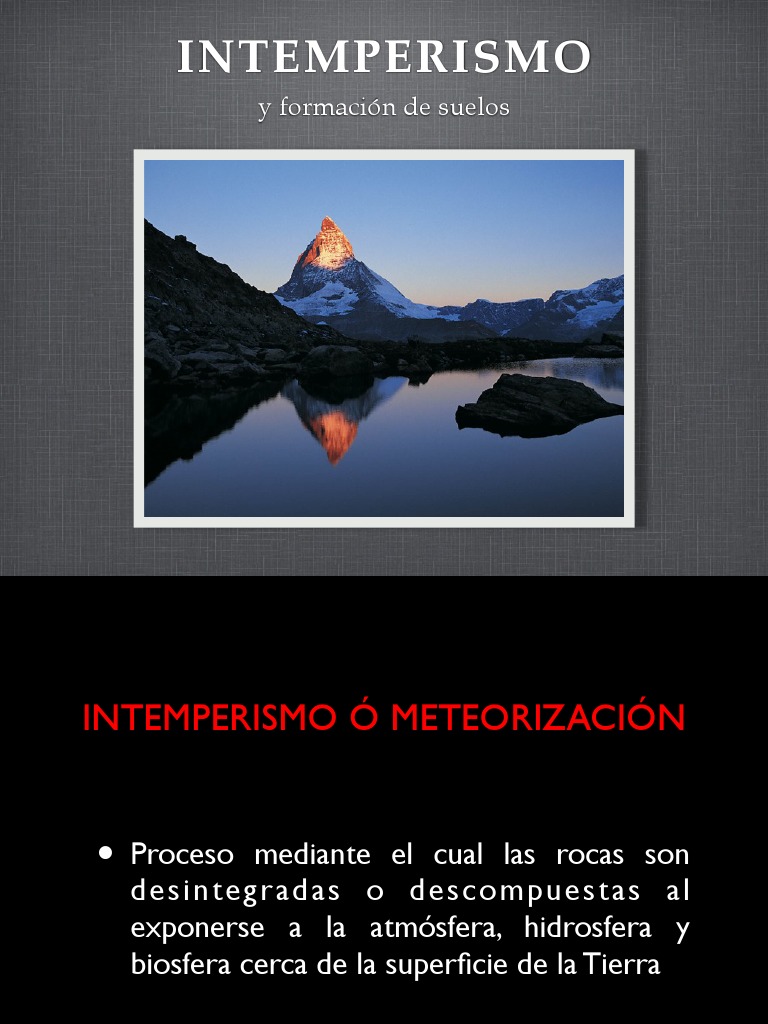 Intemperismo y formación de suelos | PDF | Meteorización | Roca (geología)