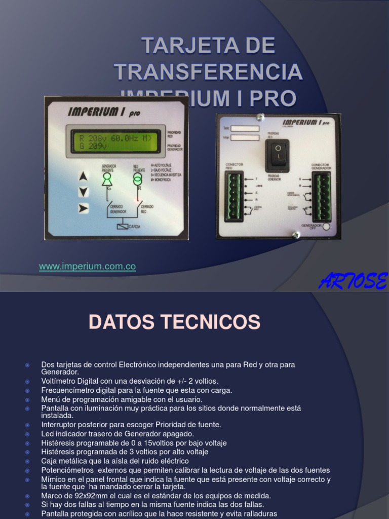 Presentacion1 Tarjeta Imperium I Pro WPB | PDF