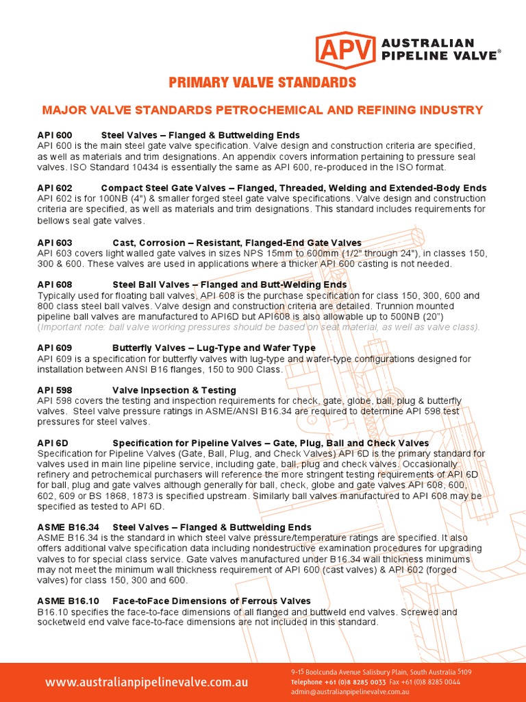 Valve Standards ANSI ASME | PDF | Valve | Chemical Engineering