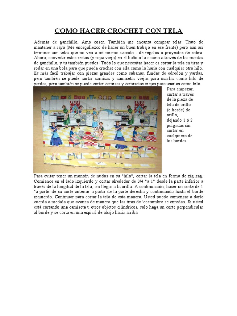 Crochet Creativo con Tela Restante | PDF | Tejer | Ocio