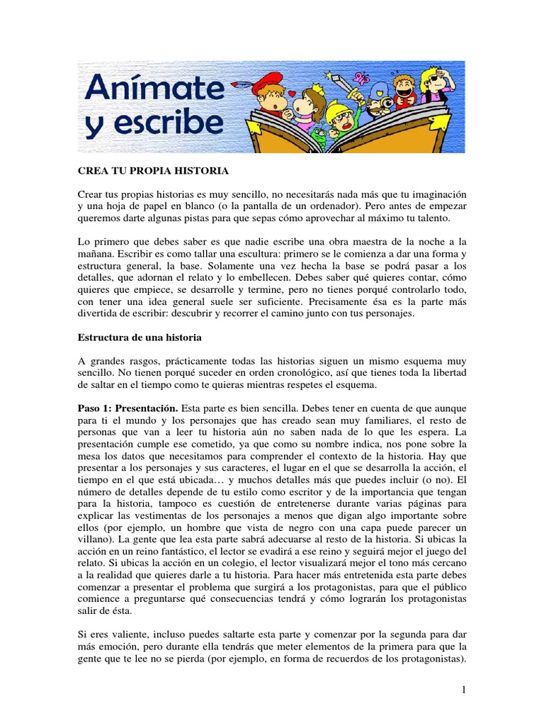 Crear Historias | PDF | Ocio