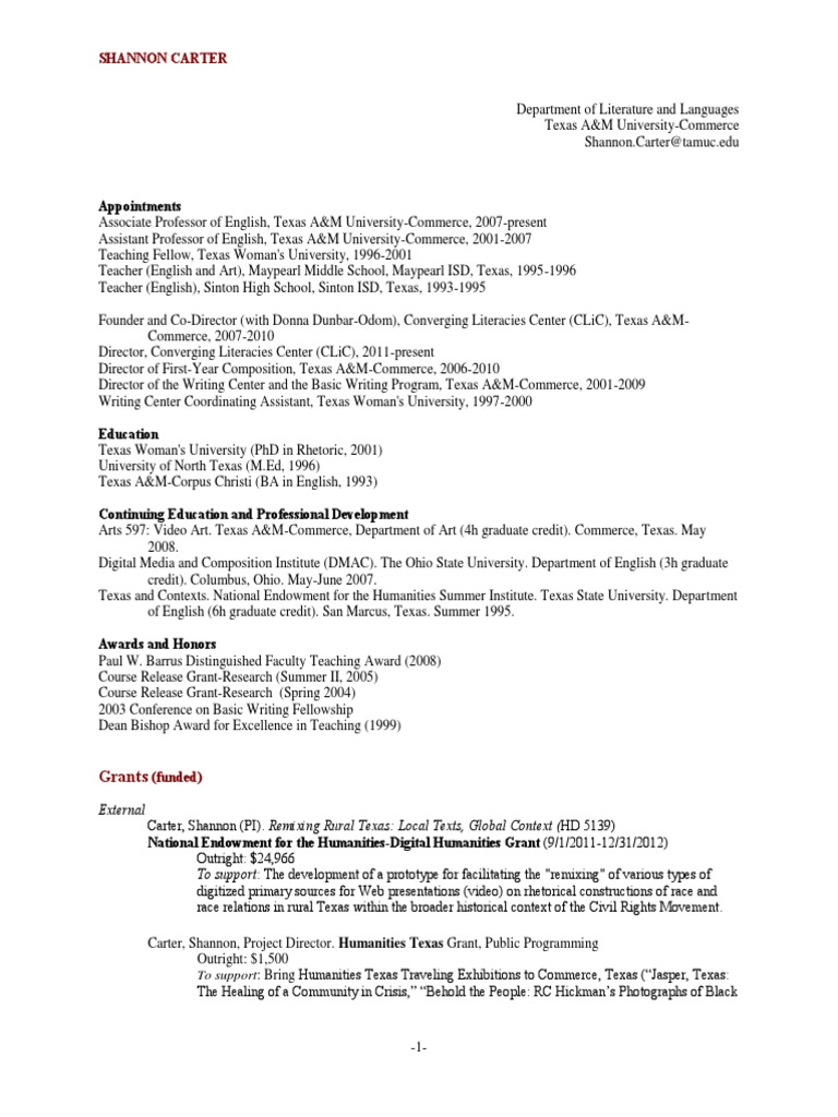 Vita Sep13 | PDF | English Studies | Thesis