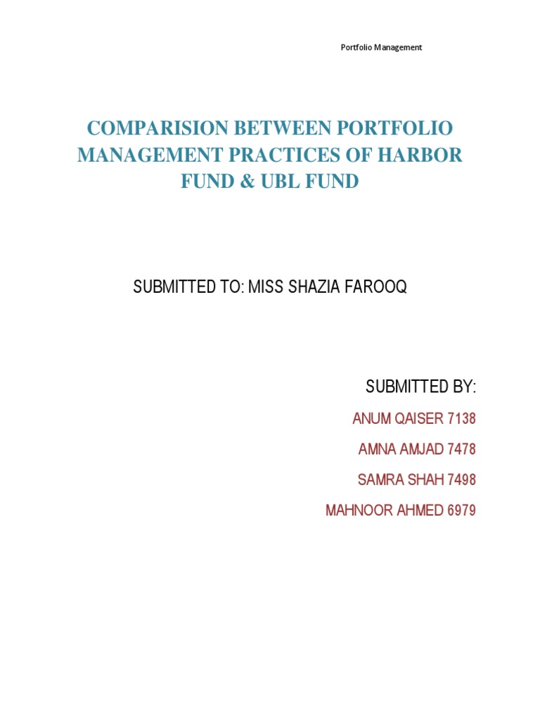 Portfolio Management Report | PDF | Beta (Finance) | Sharpe Ratio