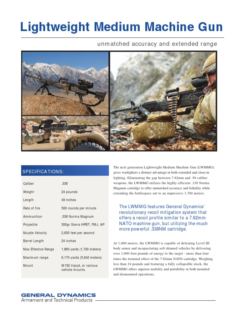 General Dynamics A139 MMG | PDF | Machine Gun | Firearms