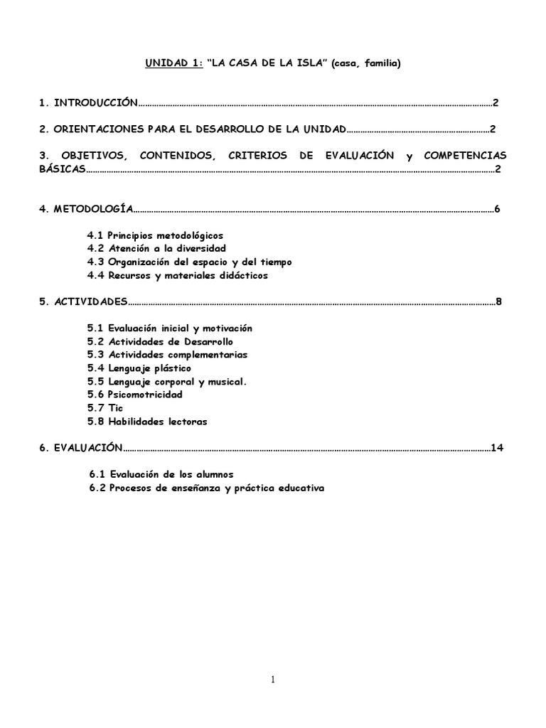 Unidad Didactica La Familia | PDF | Aprendizaje | Familia