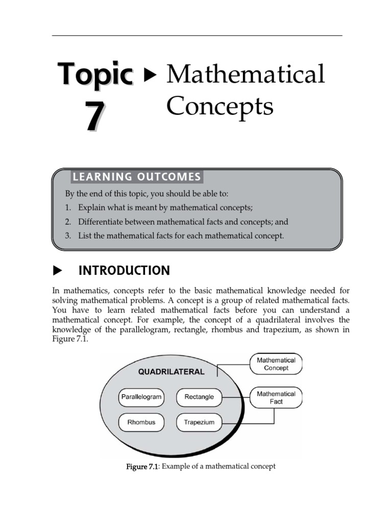Topic 7 Mathematical Concepts | Download Free PDF | Triangle | Fraction ...