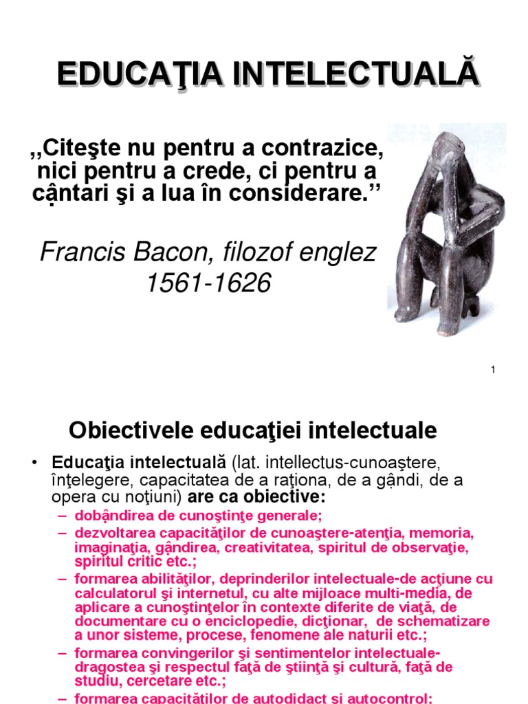 1.educatia Intelectuala | PDF