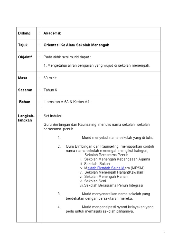MODUL Bimbingan Tahun 6 | PDF