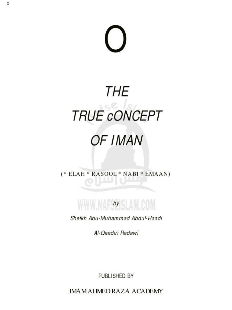 The True Concept of Eeman | PDF | Prophets And Messengers In Islam | Tawhid