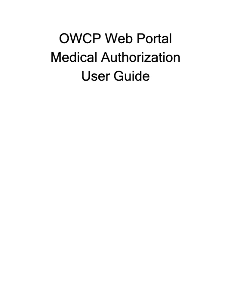 OWCP Medical Authorization Guide | PDF | Hyperlink | World Wide Web
