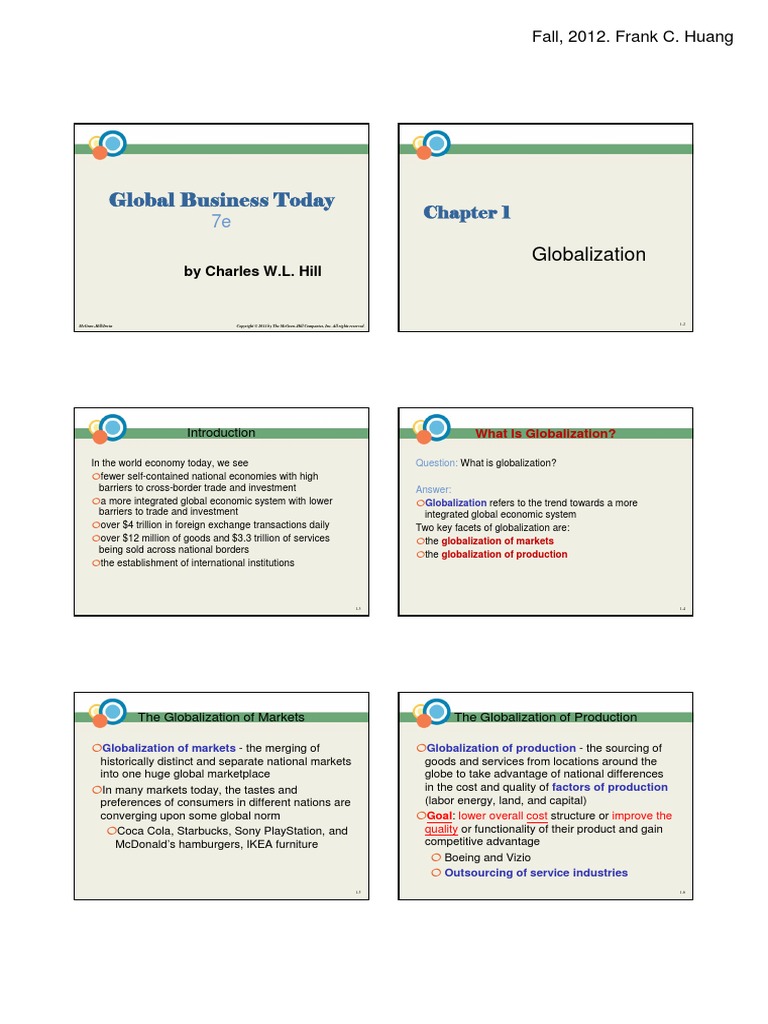 Ch01 Globalization | PDF | Globalization | Foreign Direct Investment