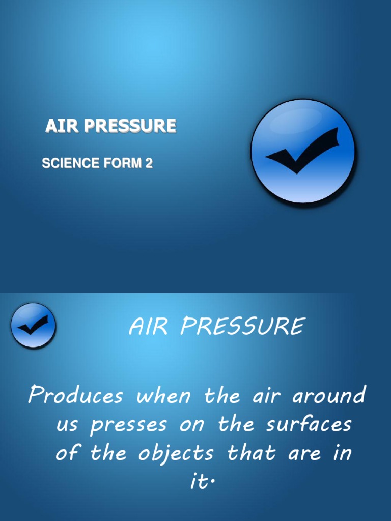 Air Pressure Science Form 2 Chapter 6 | PDF | Pressure | Atmosphere Of ...