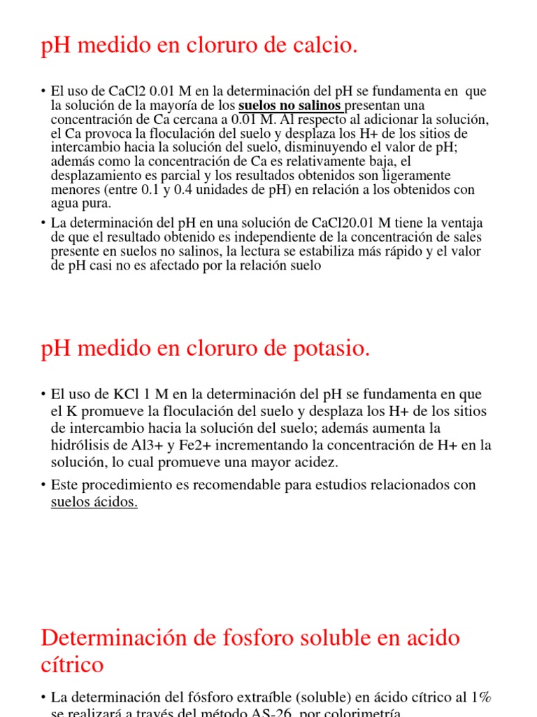 PH Medido en Cloruro de Calcio | PDF | Calcio | Carbonato