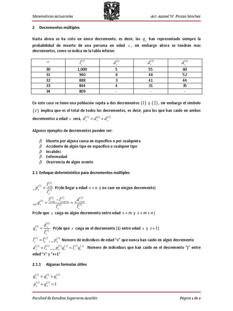Decrementos Múltiples | PDF | Función de densidad de probabilidad | Lógica