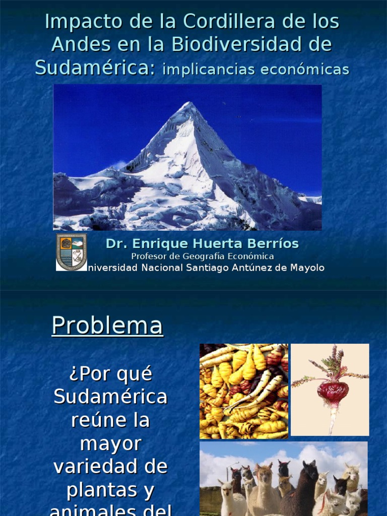 Cordillera de Los Andes - Biodiversidad en Sudamérica - Economía - EHB ...