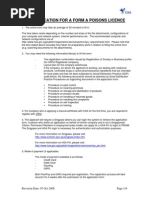 General Guideline Application Poisons Licence Permit and Import Export ...