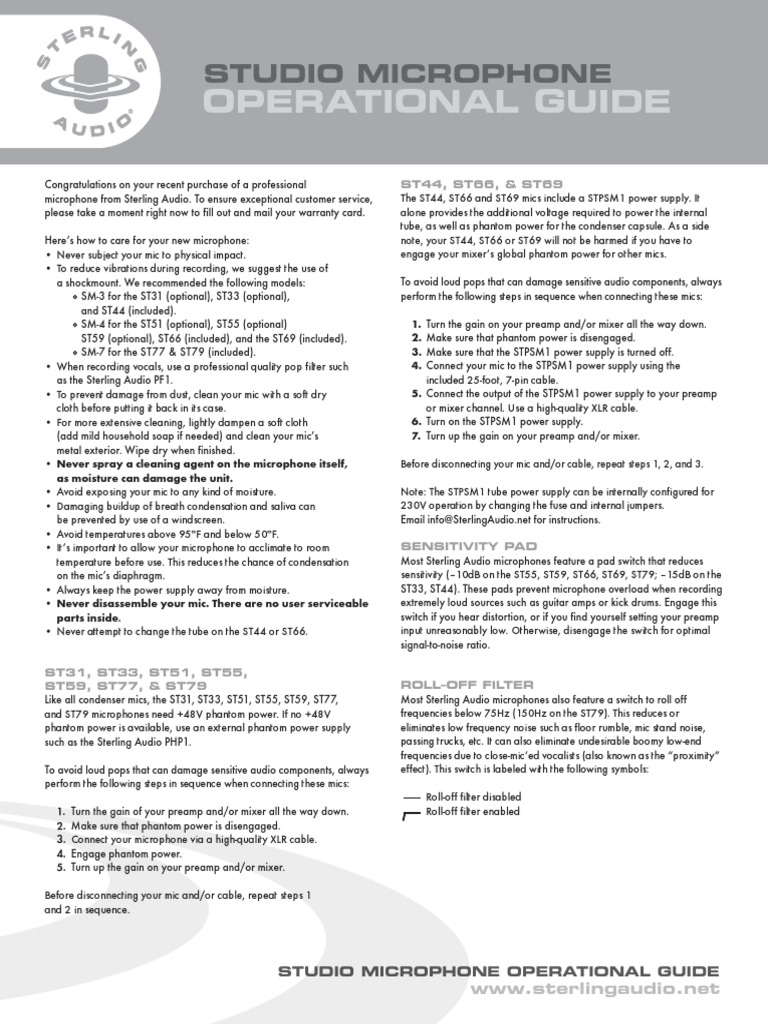 SP50 30 Manual | PDF | Microphone | Signal Processing