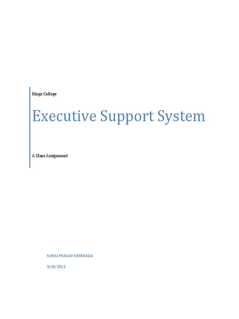 Executive Support System (ESS) | PDF | Information Science | Computing