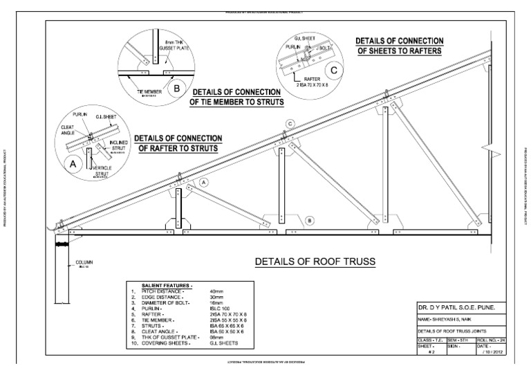 Howe Truss Design and Details | PDF
