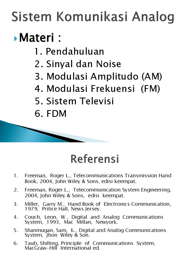 Sistem Komunikasi Analog 1 | PDF