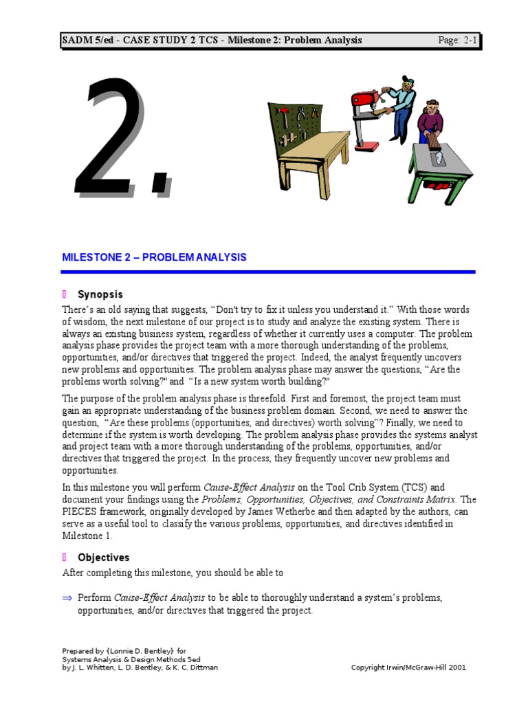 Case Study 2 TCS - Milestone 2 Problem Analysis | PDF | Design Methods ...