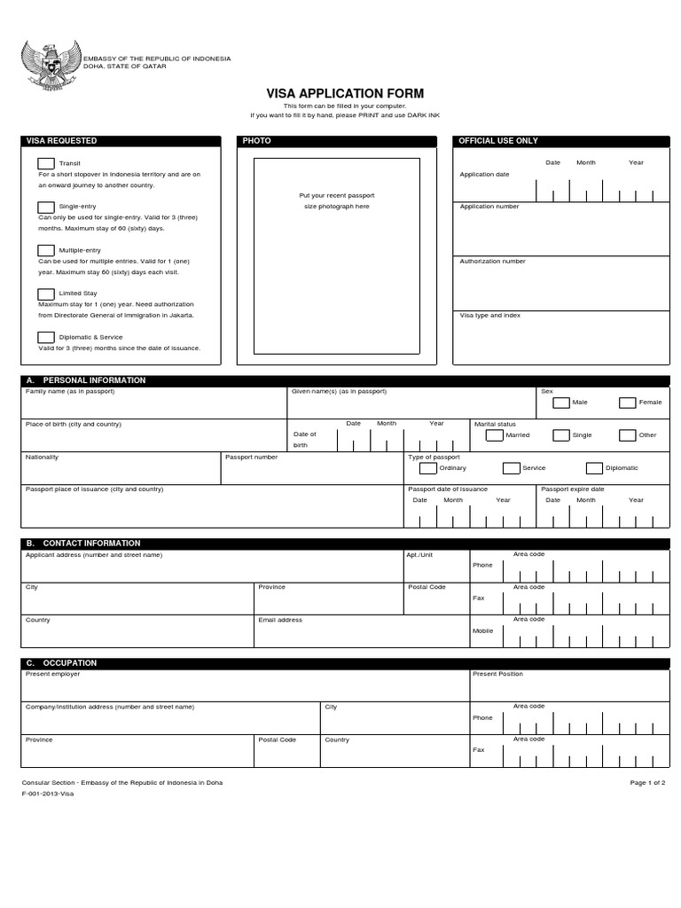 Tourist visa _form.pdf | Travel Visa | Passport