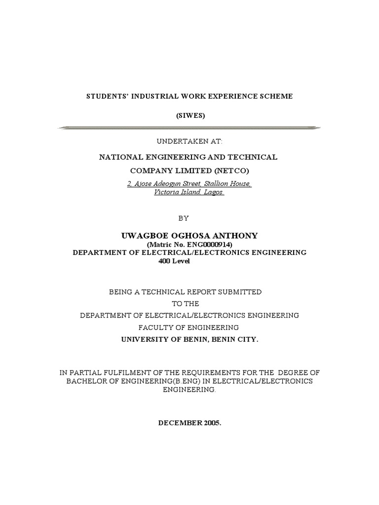 Industrial Training Report at NETCO | PDF | Hvac | Air Conditioning