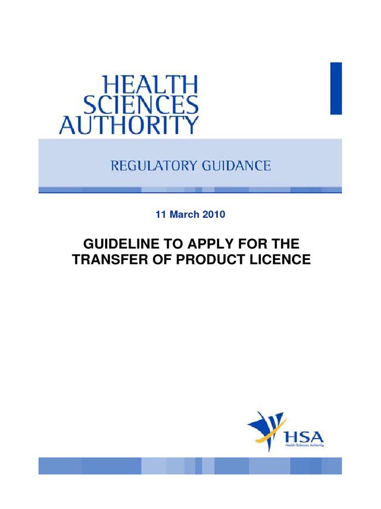 HSA licence transfer guideline | PDF | License | Government Information