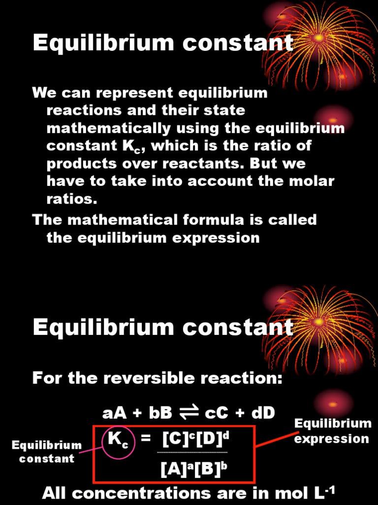 Equilibrium Constant | PDF | Chemical Equilibrium | Continuum Mechanics