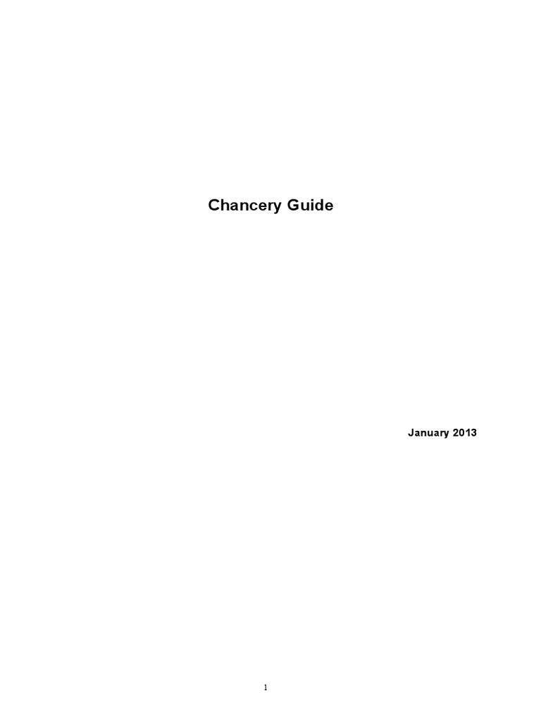 Chancery Guide 2013 | PDF | Court Of Chancery | Discovery (Law)