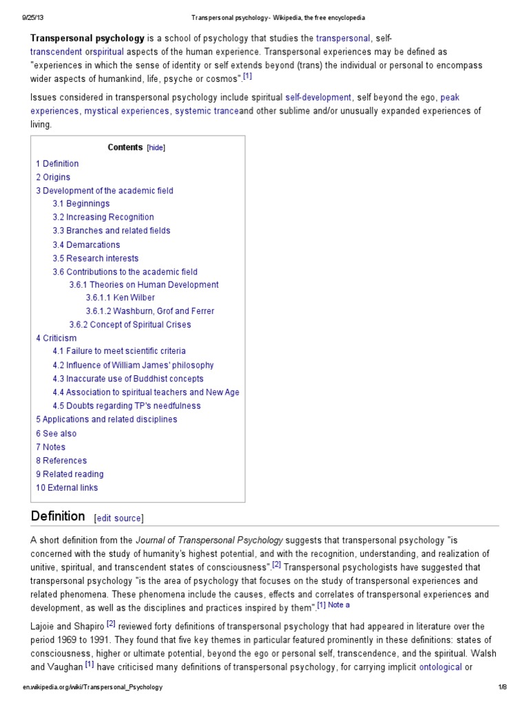 Transpersonal Psychology | PDF | Transpersonal Psychology | Spirituality