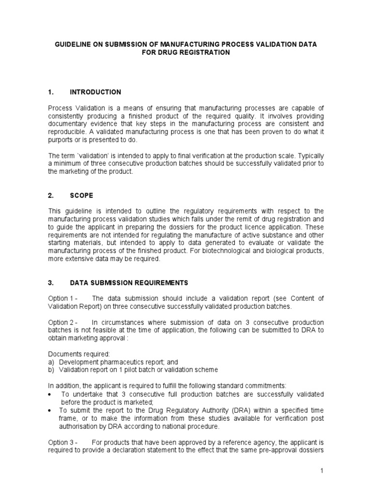 ASEAN Guidelines for Process Validation | PDF | Verification And Validation | Industries