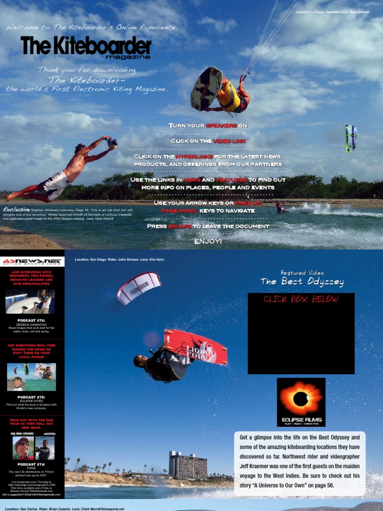 Kiteboarding Magazine June 2007 Issue Preview | PDF | Sports