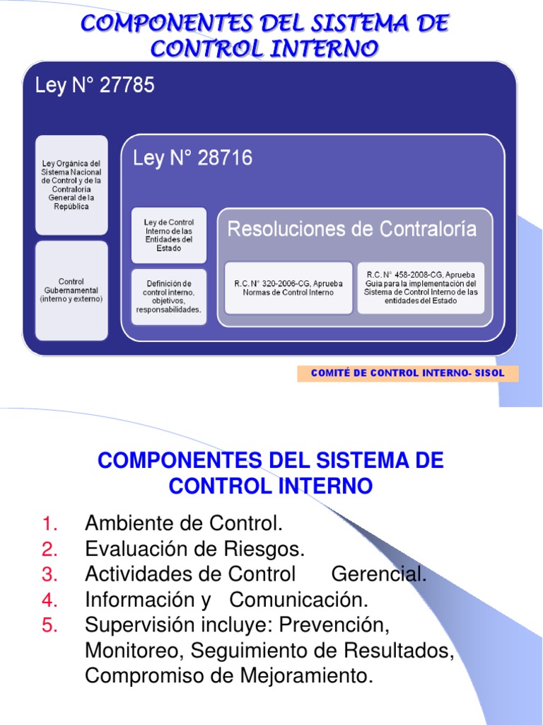 Componentes Del Control Interno PDF | PDF