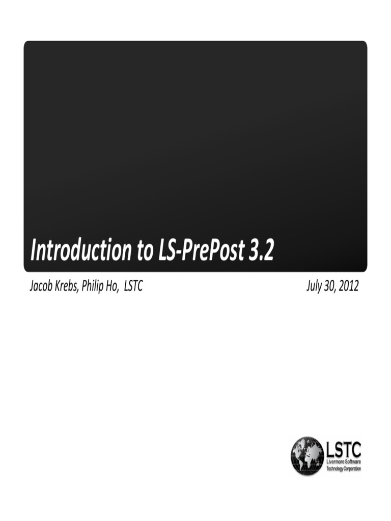 LS-PrePost Intro 073012 | PDF | Icon (Computing) | Graphical User ...