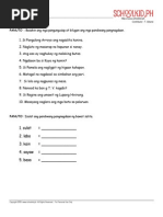 Sanhi at Bunga Worksheet | PDF