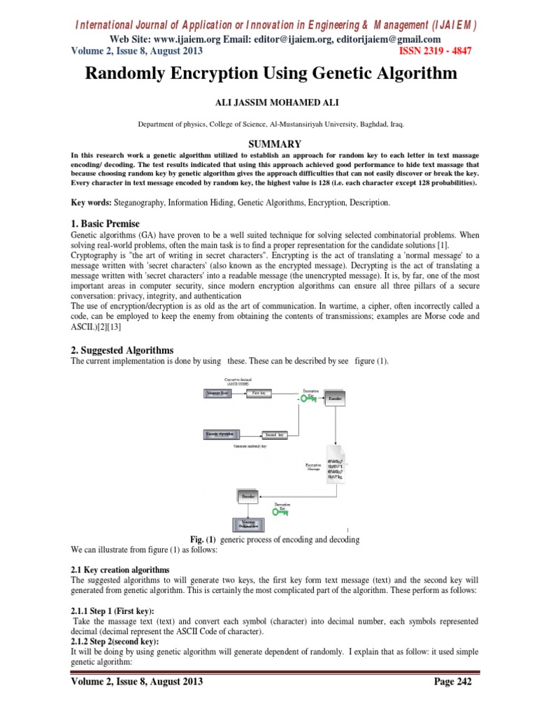 Randomly Encryption Using Genetic Algorithm | PDF | Cryptography | Encryption