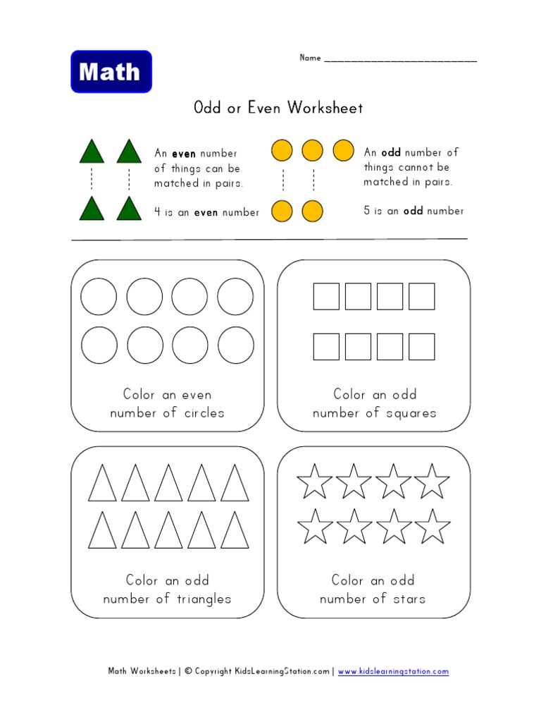 Odd Even Shapes PDF | PDF
