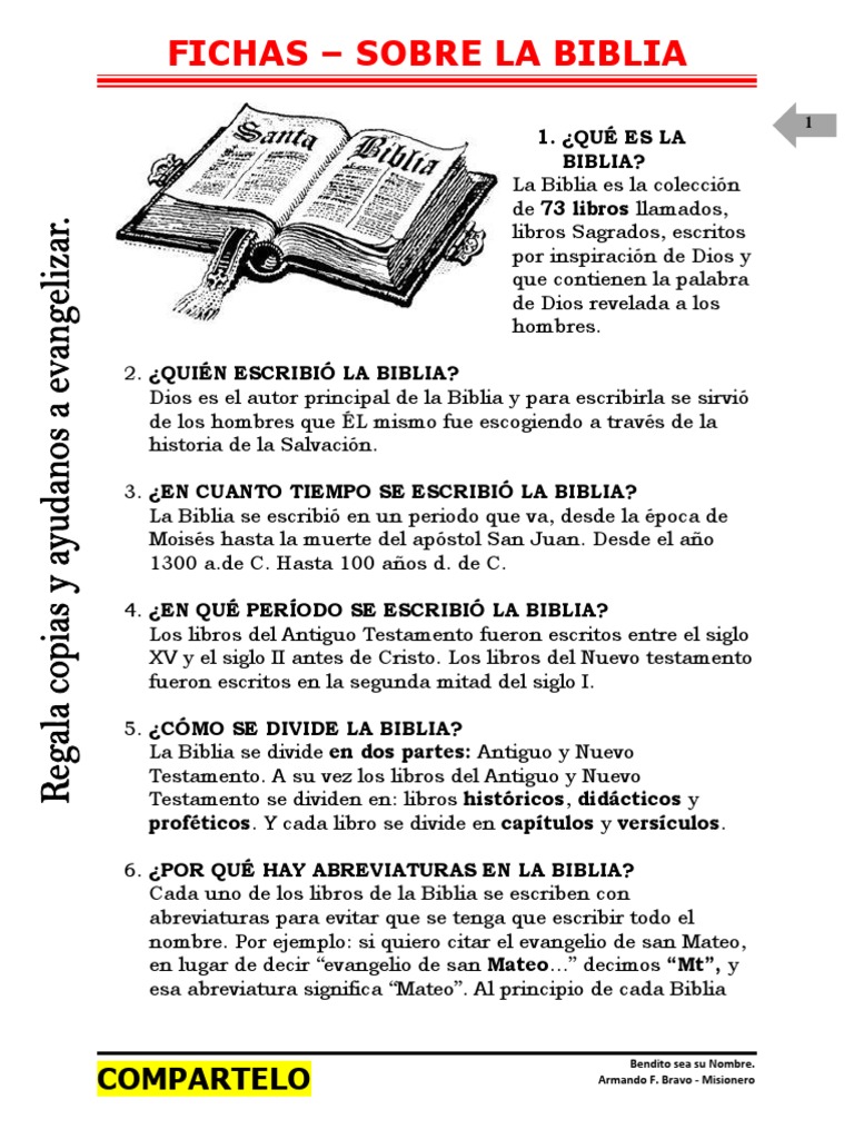 Fichas Sobre La Biblia