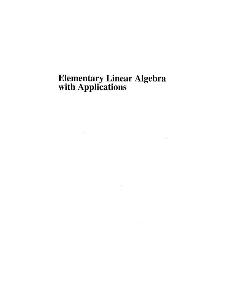 Elementary Linear Algebra 9th Edition | PDF