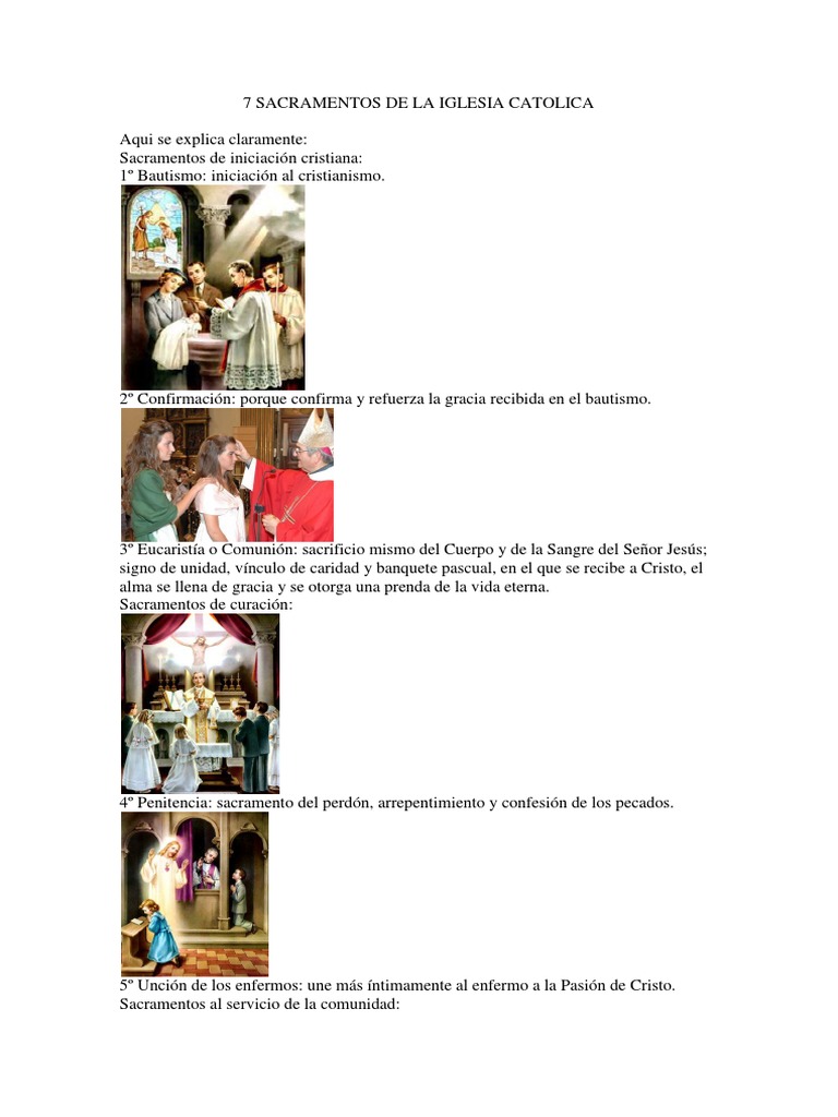 7 Sacramentos de La Iglesia Catolica | PDF