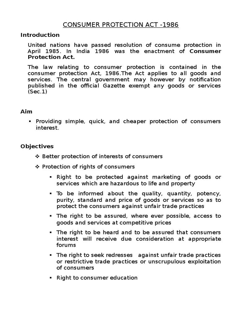 Who does the Consumer Protection Act protect? Leia aqui: Who is consumer under consumer ...