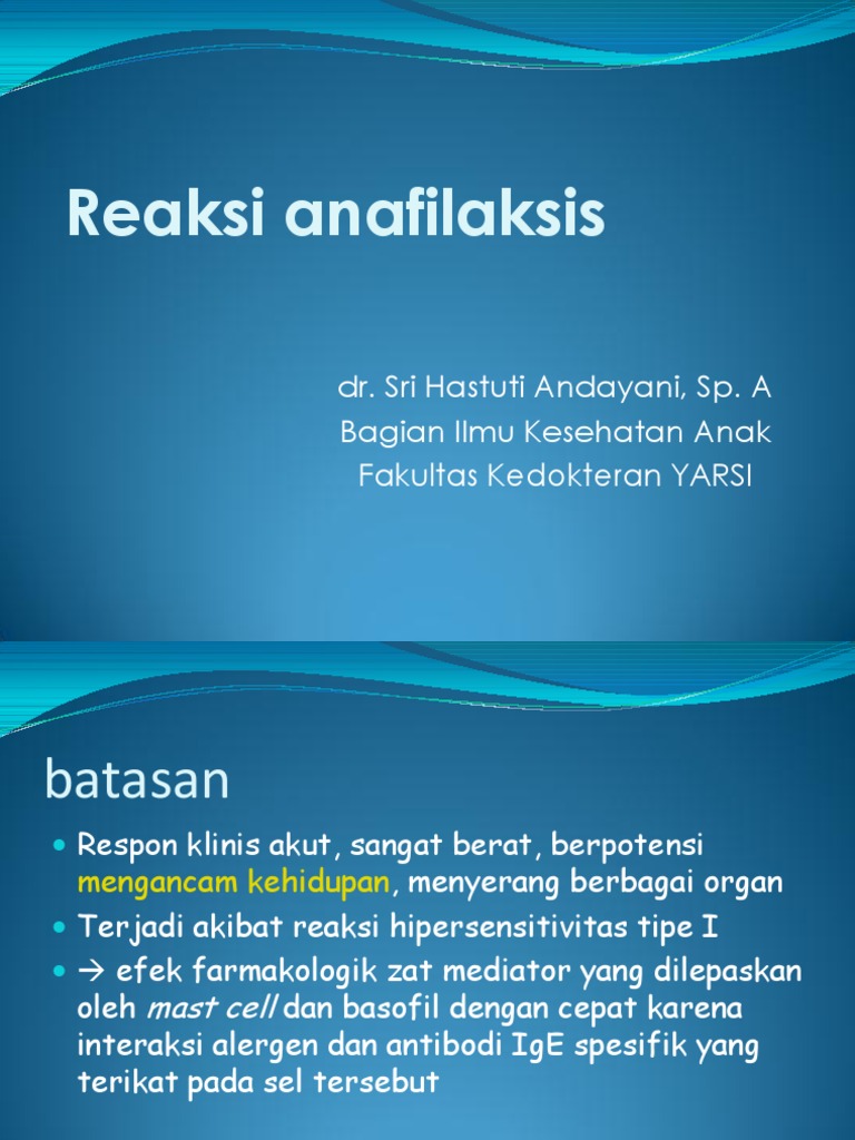 Reaksi Anafilaksis | PDF