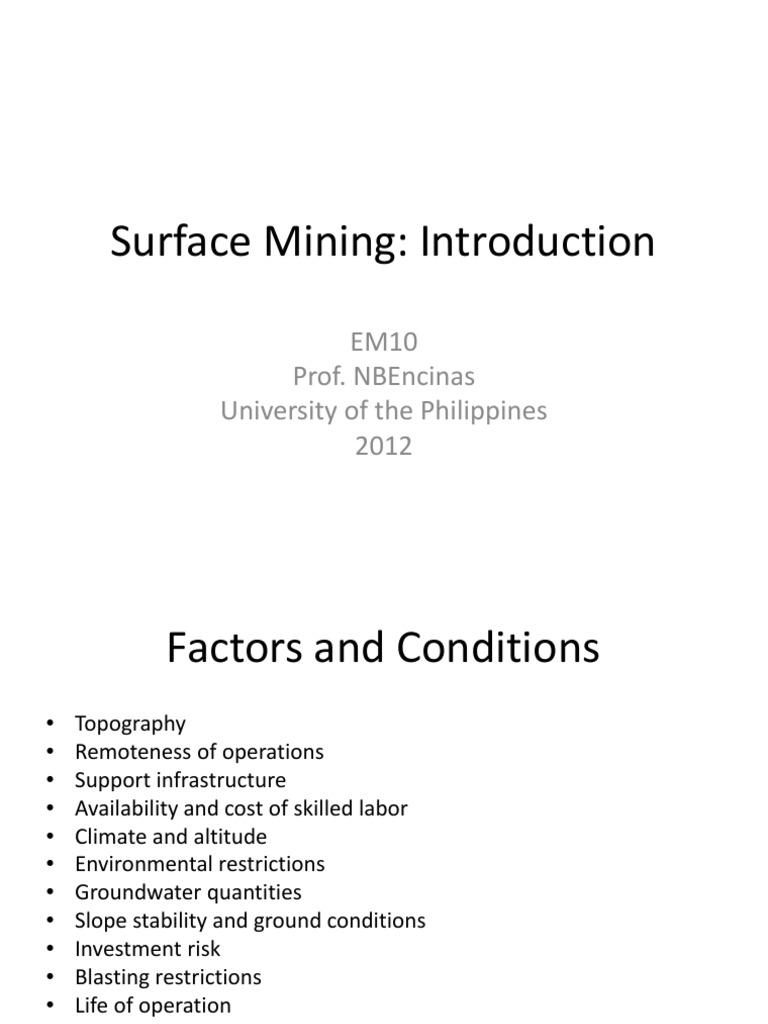 Surface Mining | Surface Mining | Mining