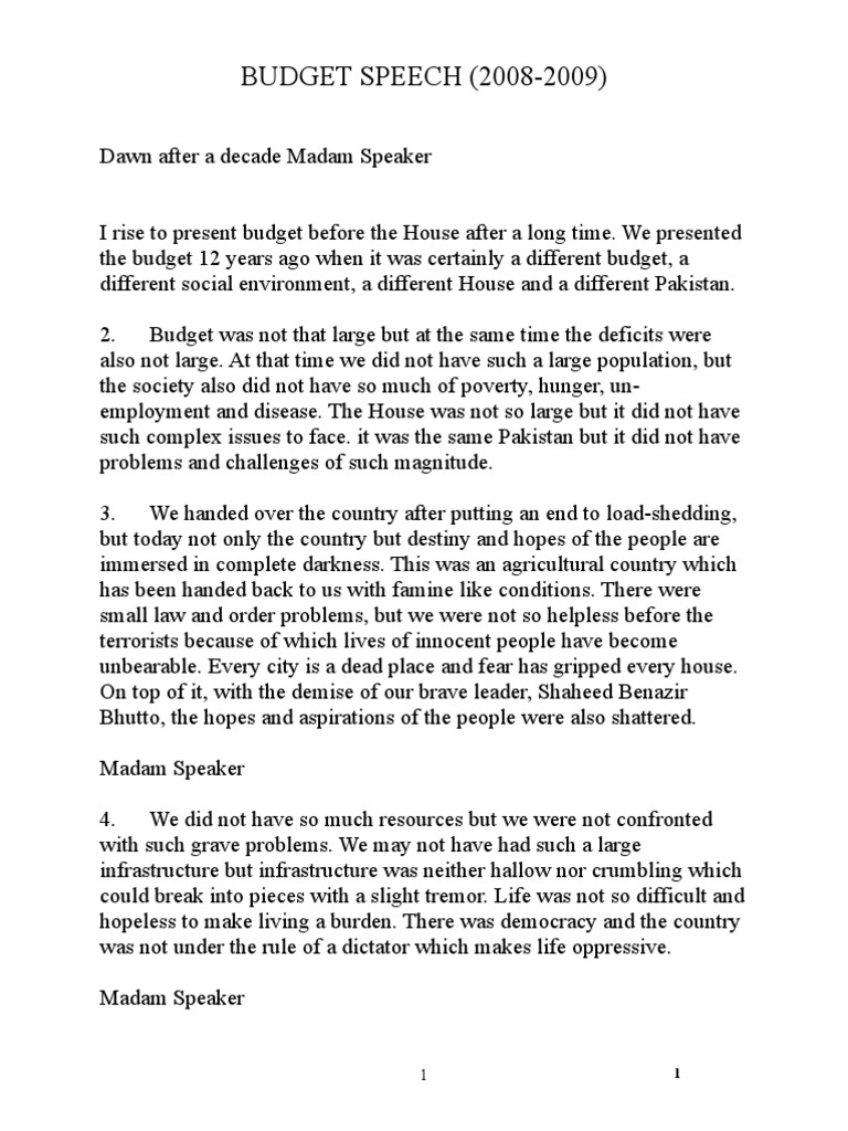 Budget Speech | PDF | Government Budget Balance | Taxes